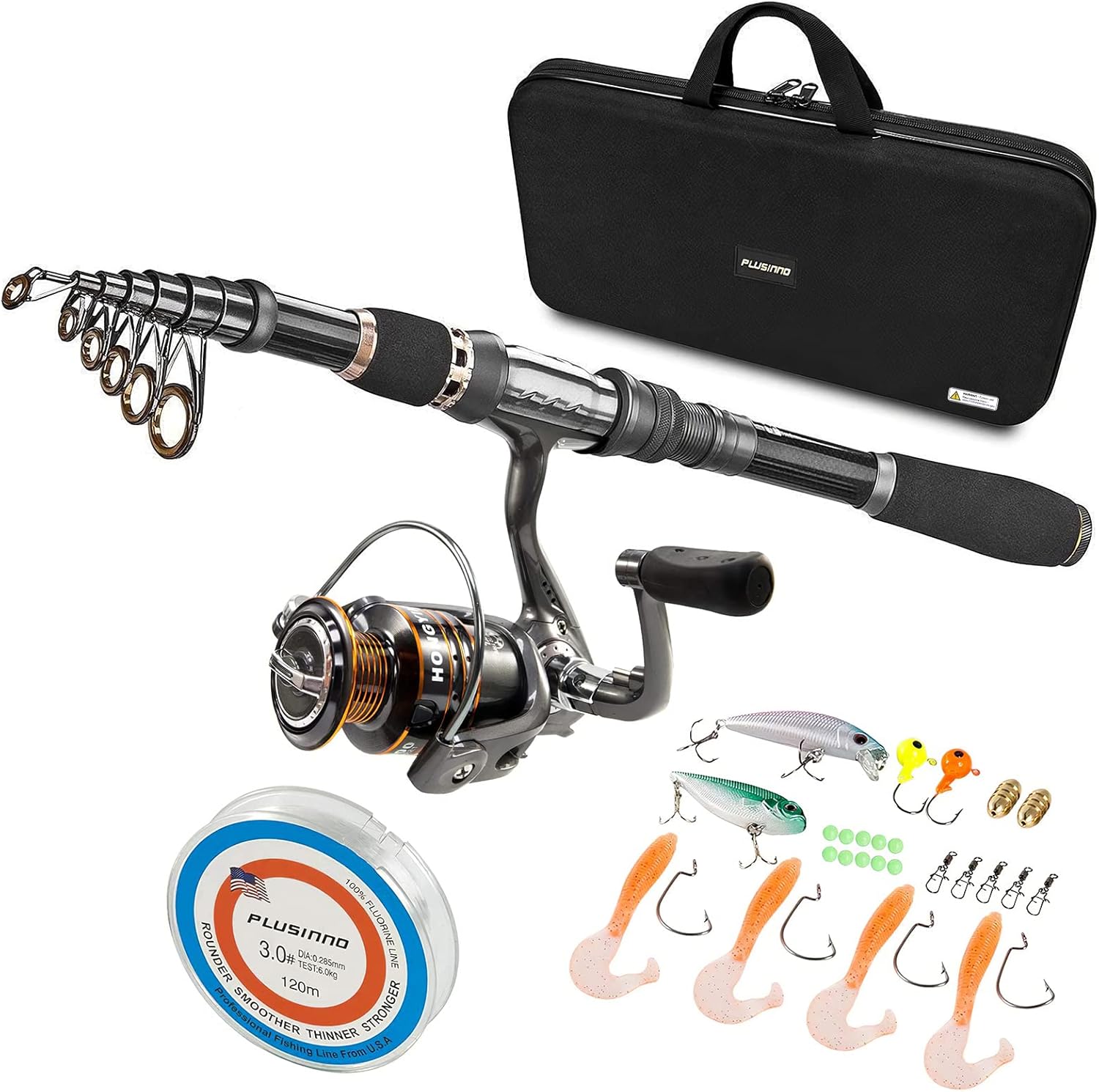 PLUSINNO Telescopic Fishing Rod and Reel Review - Fishing Southeast